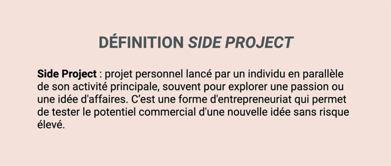 Side Project : c'est quoi ? Comment se lancer en 2026